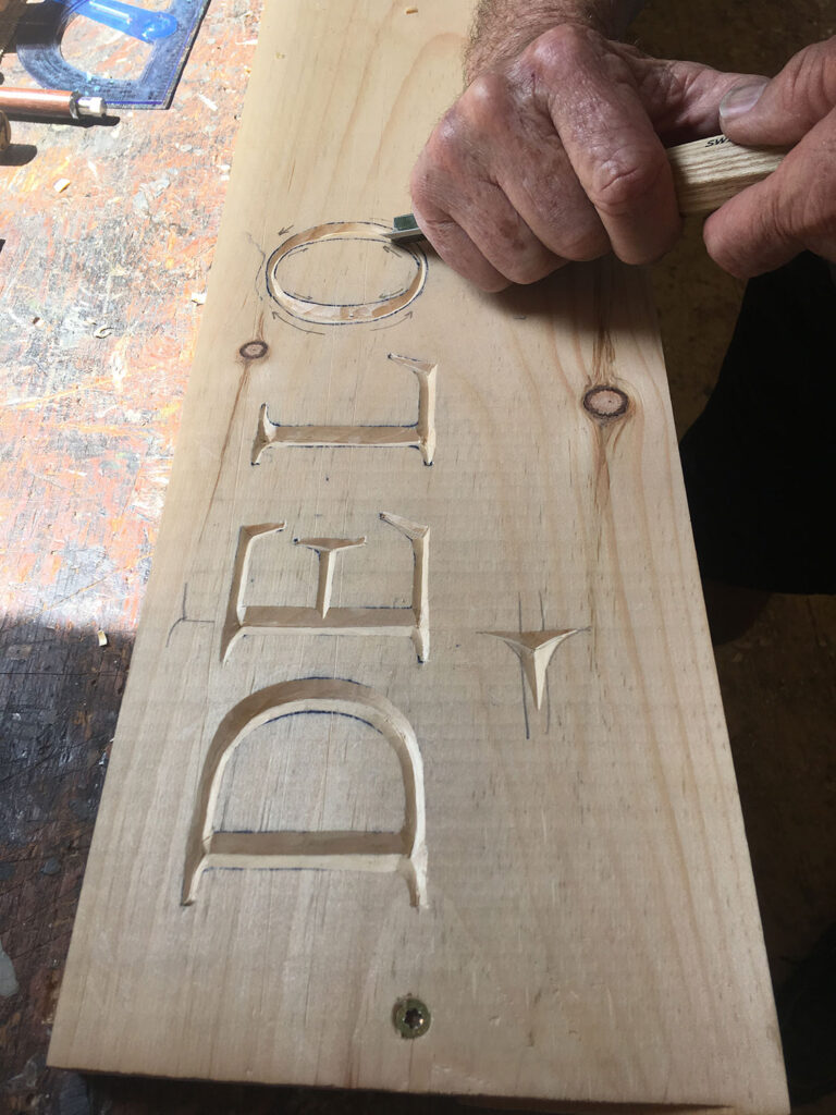 Carving Name Boards | WoodenBoat School